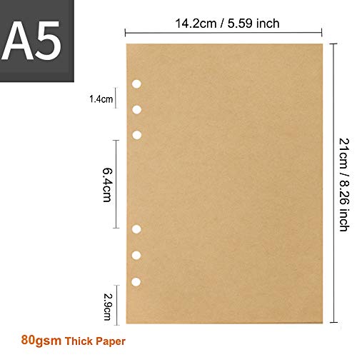 Snapklik.com : A5 Refill Paper For Vintage Sketchbook Notebook,Blank ...