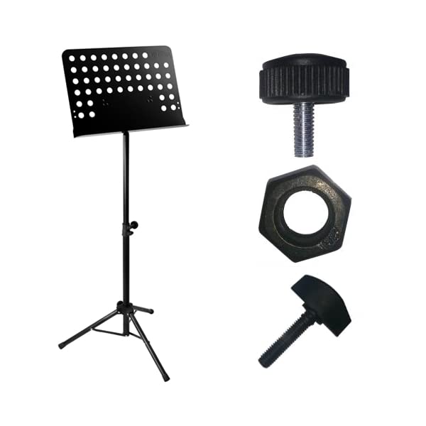 Deluxe Metal Adjustable & Perforated Music Desk Stand Kit Heavy Duty ...