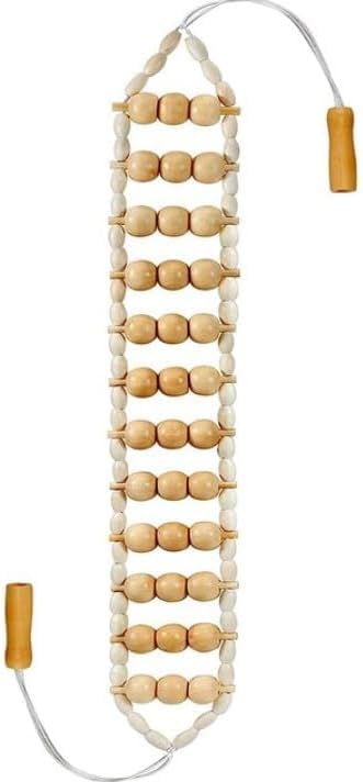 Wooden Back Massager, Massage Roller Rope for Woodtherapy Muscle Pain ...