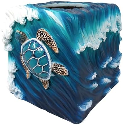 Amazon.com: BestGiftEver Unique Sea Turtle Wave Tissue Box Cover ...