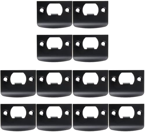 12 Pack Door Strike Plate, Full Lip Round Corner Deadbolt Strike Plate ...