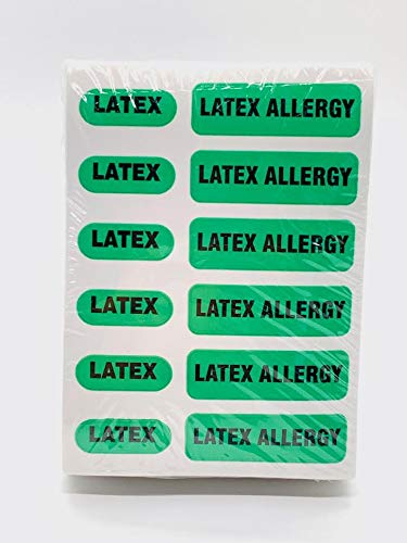 Amazon.com: Zebra Technologies LB-Alert-LATEXALLERGY Latex Allergy Spot ...