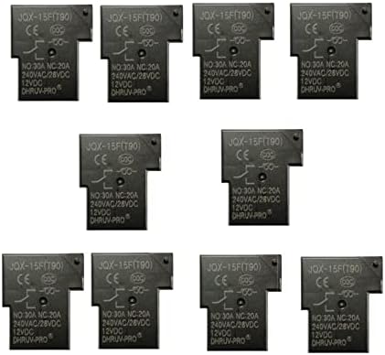 DHRUVPRO 12V 30A T90 DC Copper Relay PCB Mount Relay (T-90 12V 30A 6-Pin Relay, 10) : Amazon.in ...