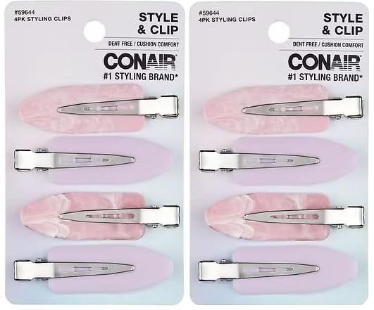 Amazon.com : Conair Styling Hair Clips, No Bend No Crease Hair Clips ...