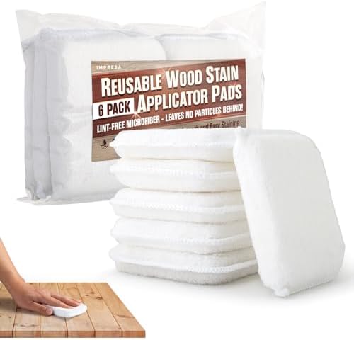 Amazon.com: Impresa [6 Pack] Wood Stain Applicator Pads - Lint-Free ...