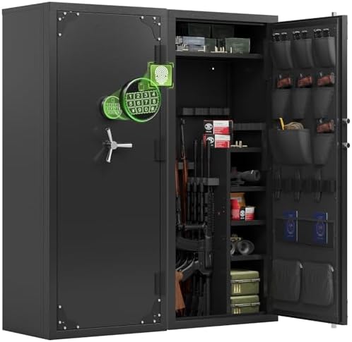 KAER Large Biometric Gun Safe for 20+ Rifles (with Scopes) and Pistols ...