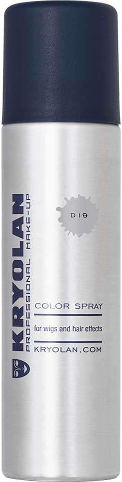 Amazon.com : Kryolan Temporary Hair Color Spray- D19 Grey 150ml ...