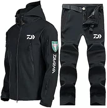 Amazon | [WEXY] ダイワシャツアウトドアフィッシングスーツメンズ秋冬フリース厚手ソフトシェル下着フィッシングジャケット防寒 ...