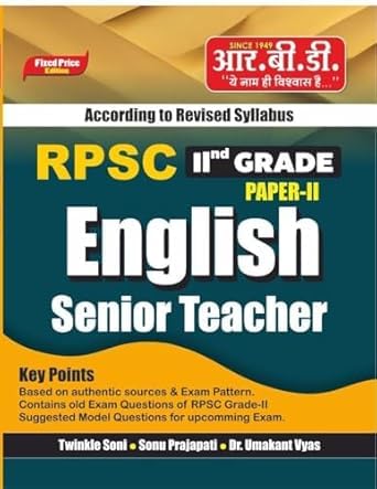 Buy RBD Publication RPSC II Grade English Senior Teacher Paper 2nd New ...