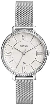 Amazon.com: Fossil Women's Jacqueline Quartz Stainless Steel Mesh Three ...