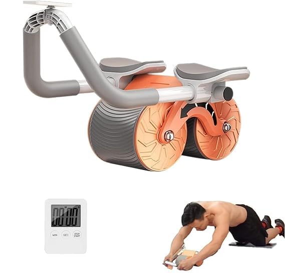 3 Leaf New Ab Abdominal Exercise Roller Elbow Support with timer, abs ...