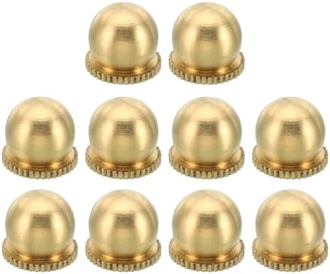 PATIKIL M4x0.7 Thread Brass Cap Nuts Knob, 10 Pack Lamp Finial ...