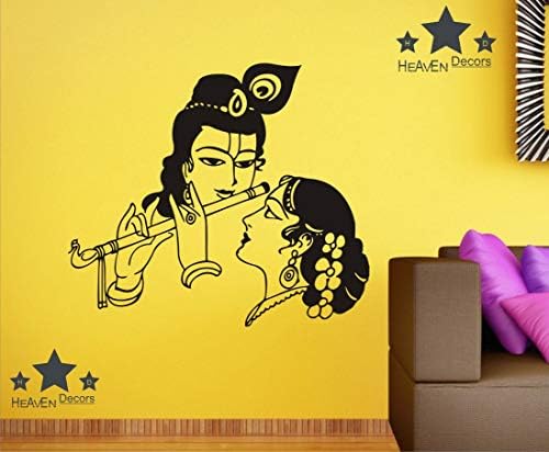 Buy Heaven Decors Radha Krishna Wall Sticker (PVC Vinyl, Ideal Size on ...