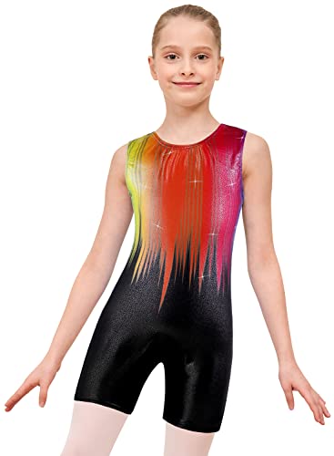 Snapklik.com : Girls Gymnastics Leotards Gold Red Black Stripes Sparkle ...