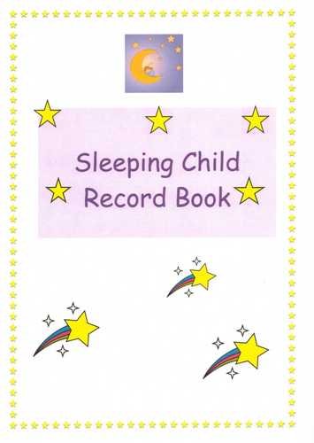 Early Years childminder Sleeping child record log book : Amazon.co.uk ...