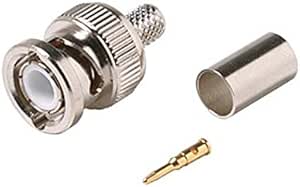 Amazon.com: 3 Pcs Connector Male RG6 Coaxial Hex Crimp 3 Piece Connector Commercial Grade RG6 RG ...