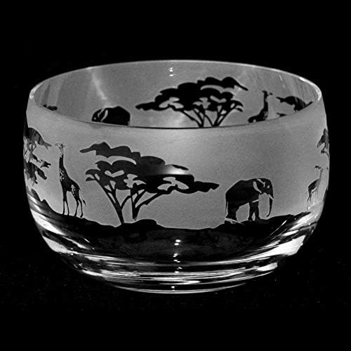 ANIMO GLASS Safari Small Crystal Bowl : Amazon.co.uk: Home & Kitchen