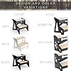 Amazon.com: Wooden 2 Step Stool for Toddlers and Adults, Small ...