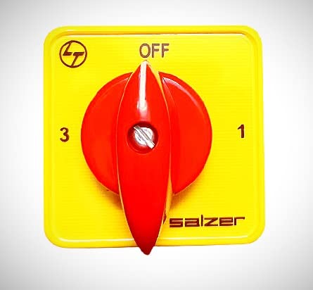 61080 16A 2Pole 3Way S16 B13 SALZER (L&T) Cam Operated Rotary Switch ...