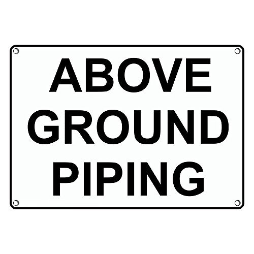 Weatherproof Plastic Above Ground Piping Sign with English Text: Amazon ...