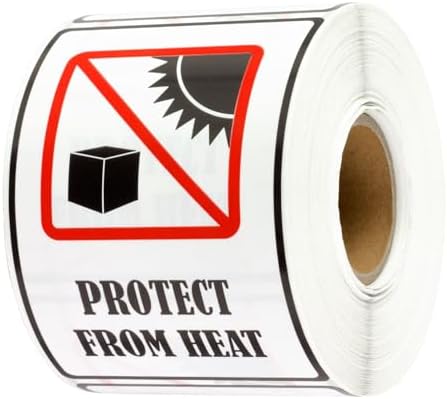 Amazon.com: 600 Protect from Heat Stickers, 2 x 3 Inch Caution Warning ...