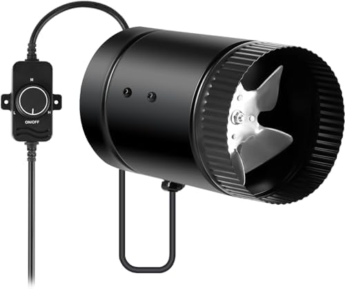 Amazon.com: YSSOA 4 Inch 106CFM Inline Booster Duct Fan with Speed ...
