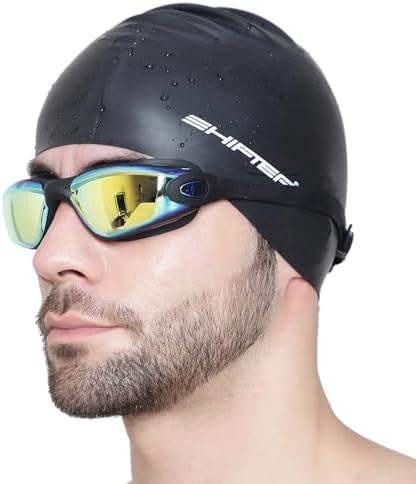 Buy Shifter Premium Swimming Cap & Swimming Goggle Set,Antifog Mirrored ...