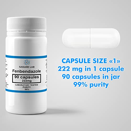 Sanare Fenbendazole 90 Capsules 222 mg, Purity >99% US Laboratory ...