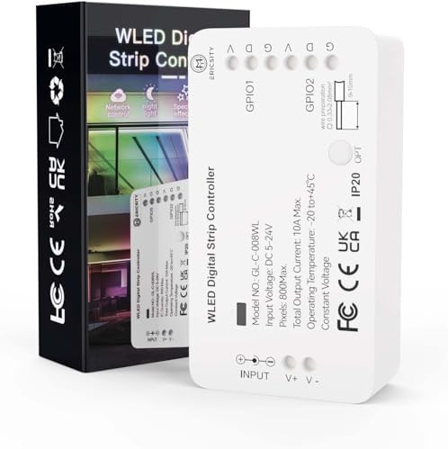 Ericsity WLED Addressable Strip Controller ESP8266 Webserver zur Steuerung von NeoPixel WS2812B ...