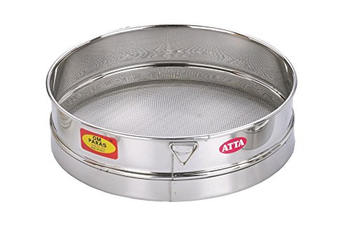 Buy Om Paras Stainless Steel Fix Chani (Atta) (No. 7), Silver Online at ...