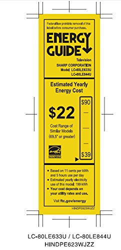 Amazon.com: Sharp LC-80LE844U 80-Inch 1080p 240Hz LED-Lit 3D Internet ...