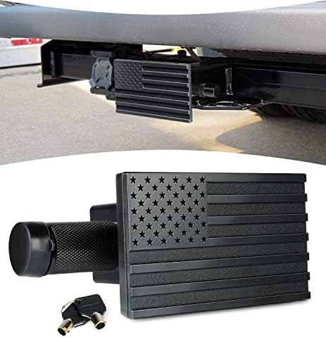 Amazon.com: SINGARO Tow Hitch Cover, Heavy American Flag Metal Trailer ...