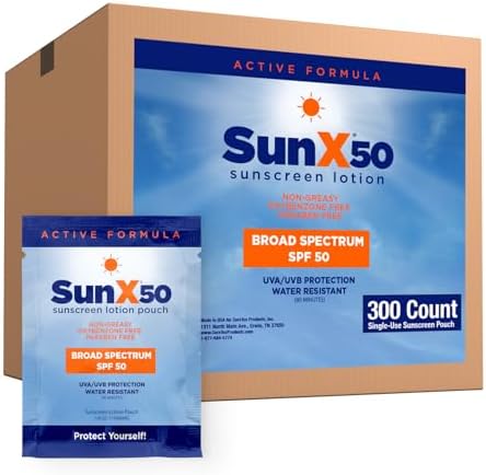 Amazon.com: CoreTex Sun X 50 SPF Individual Sunscreen Packets Travel ...
