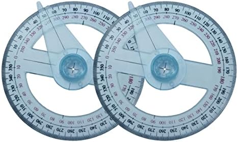 360 Degree Protractor Angle Measure 2Pcs Protractor Circle Protractor ...
