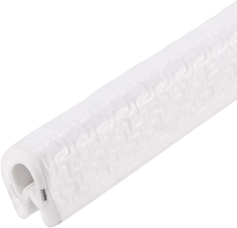 uxcell Edge Trim White U Shape Edge Protector Rubber with Steel Clips ...