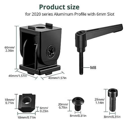 JiGiU 4PCS Joint Connector Extrusion Corner Connector 2020 Joint ...