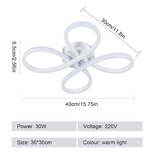 LED Ceiling Light, 30W 3500LM Modern LED Ceiling Lighting, Creative 4 ...