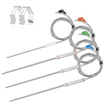 4-Pack Upgraded Replacement Probe Kit for Thermopro TP20 TP08S TP07 ...