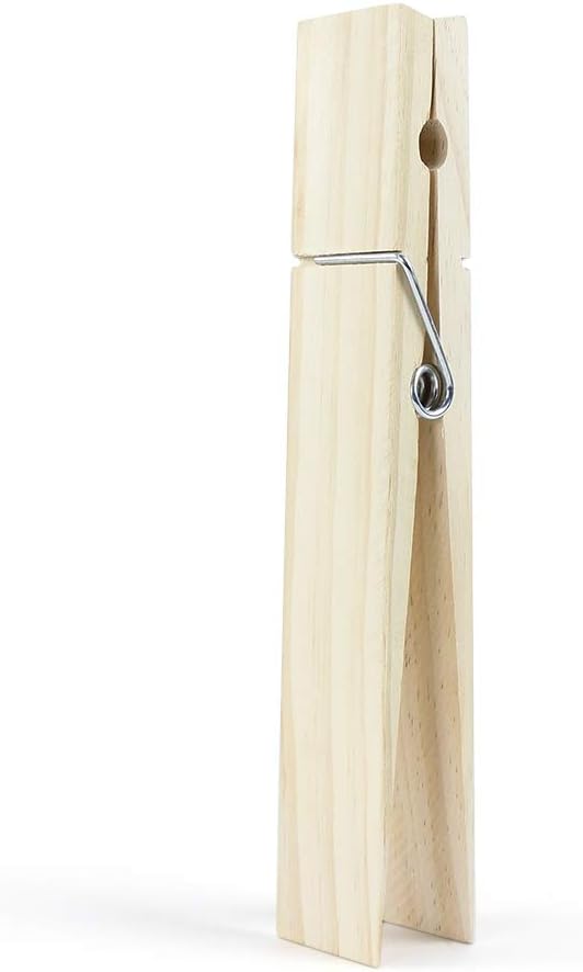 Amazon.com: 6 Inch, Giant Clothespins, Jumbo Wood Clips for DIY Craft ...