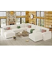 Amazon.com: EASE MOOSE Modular Sectional Sofa,Oversized U Shape Sectional Couch with Ottoman ...