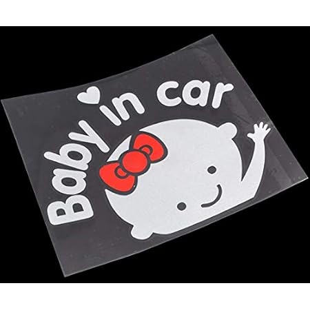 Amazon.com: Aaron White Baby in Car Baby Safety Sign Car Sticker, Car ...