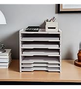 Amazon.com: A3 Stackable Paper Tray, 3 Tier Desk File Organizer ...