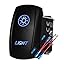 12V/24V Blue Light Illuminated Button Rocker Switch High Low Zombie ...