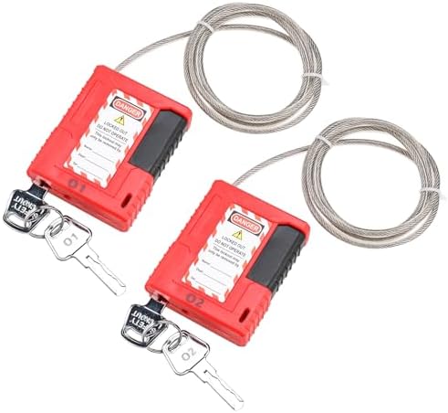 Amazon.com: RealPlus Lockout Tagout Cable Lock, Integrated Cable and ...