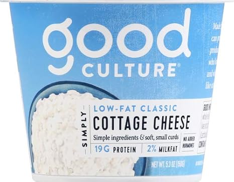 Amazon.com: Good Culture Cottage Cheese 2% Low-Fat Classic, 5.3 Oz ...