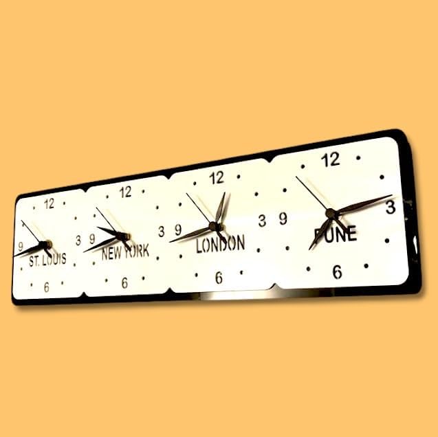 Servewell Personalised Time Zone Clock - Many Colour, Size and Shape ...