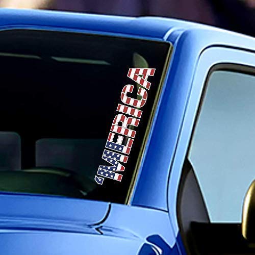 Amazon.com: Merica Windshield Sticker Banner Vinyl Decal American Flag ...