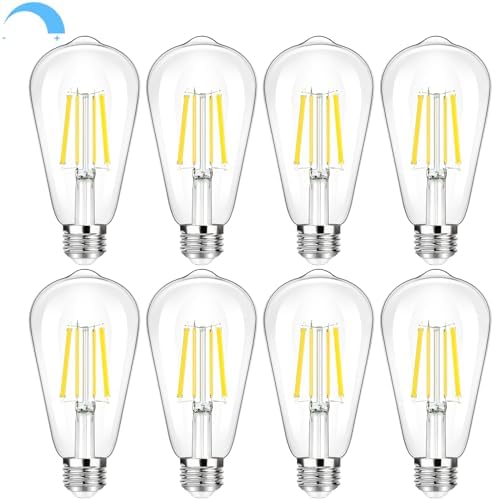 Odnora 8 Packs Dimmable E26 LED Bulbs 60W Equivalent 6W 850 Lumens ...