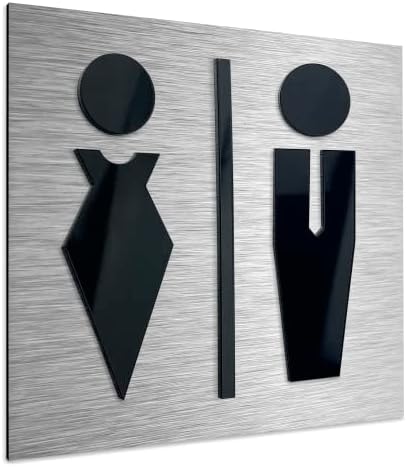 ALÚMADESIGNCO Mens and Womens Restroom signs - Men & Women Bathroom ...