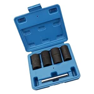 5pcs Carbon Steel Metric Locking Lug Nut Extractor Stud Bolts Removal ...